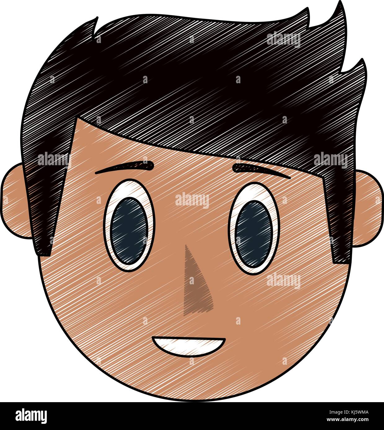 Cute guy face cartoon Stock Vector Image & Art - Alamy