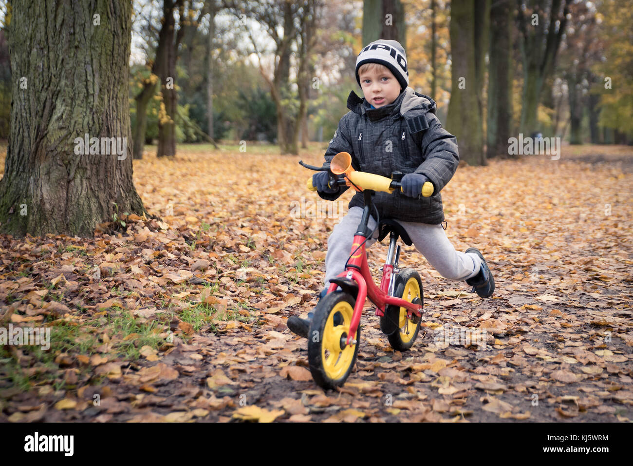 Boy having fun on a bike hi-res stock photography and images - Alamy