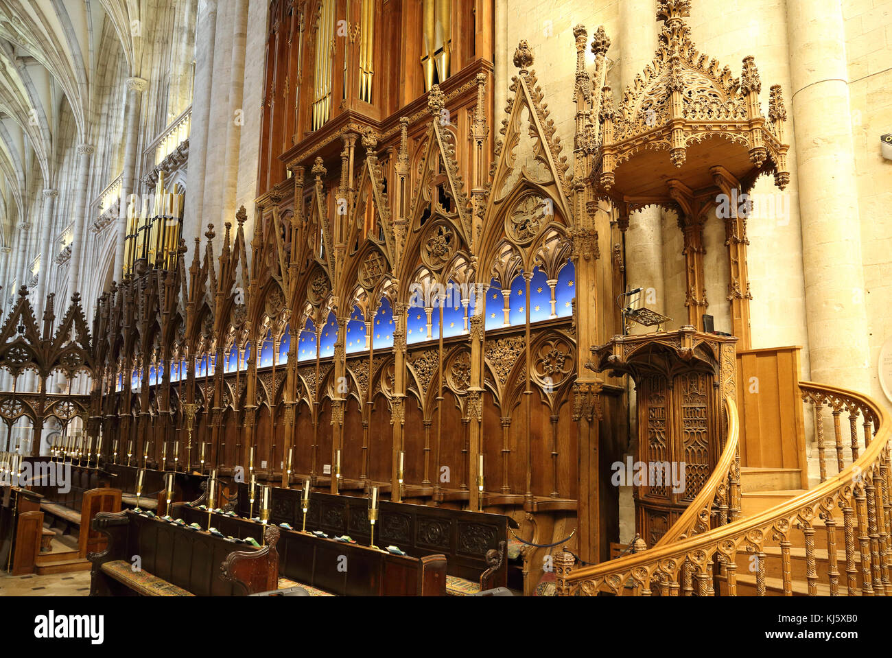 View inside Winchester Cathedral Winchester, UK Stock Photo - Alamy