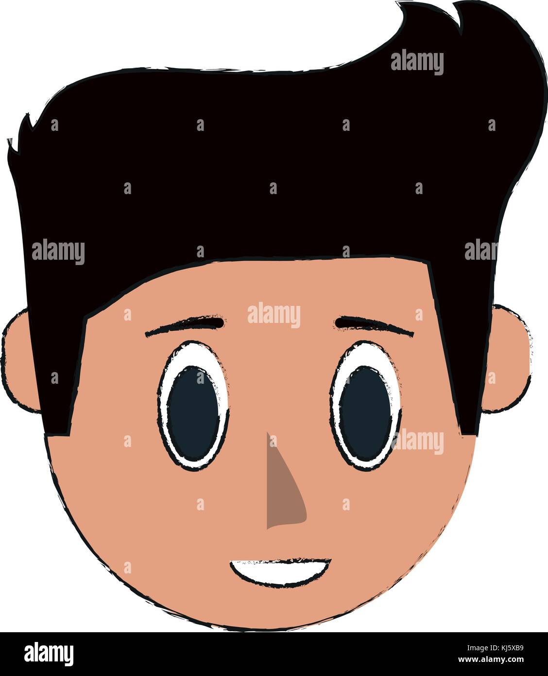 Cute guy face cartoon Stock Vector Image & Art - Alamy