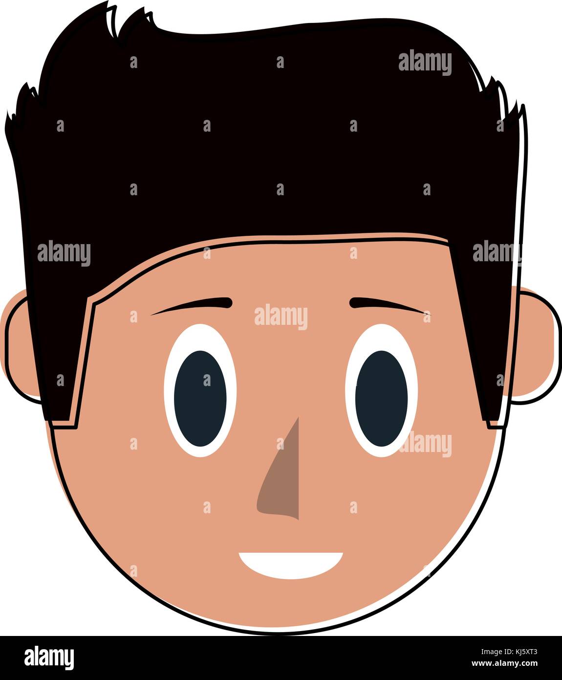 Cute guy face cartoon Stock Vector Image & Art - Alamy