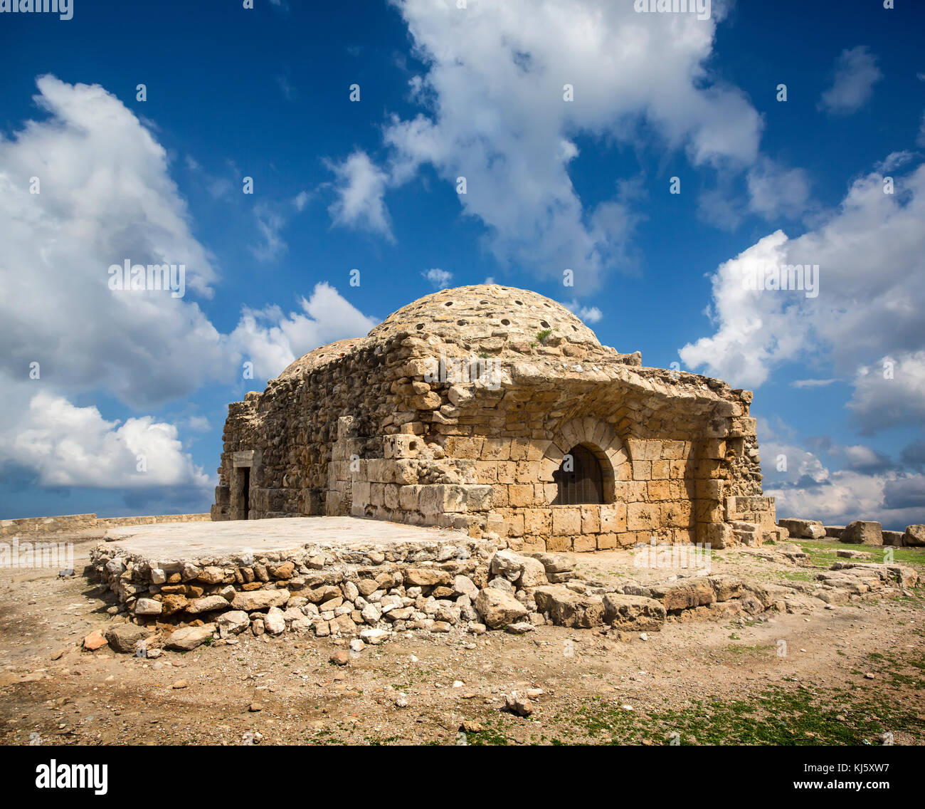 Ruins of bath nedieval - ottoman period in Paphos, Cyprus Stock Photo ...