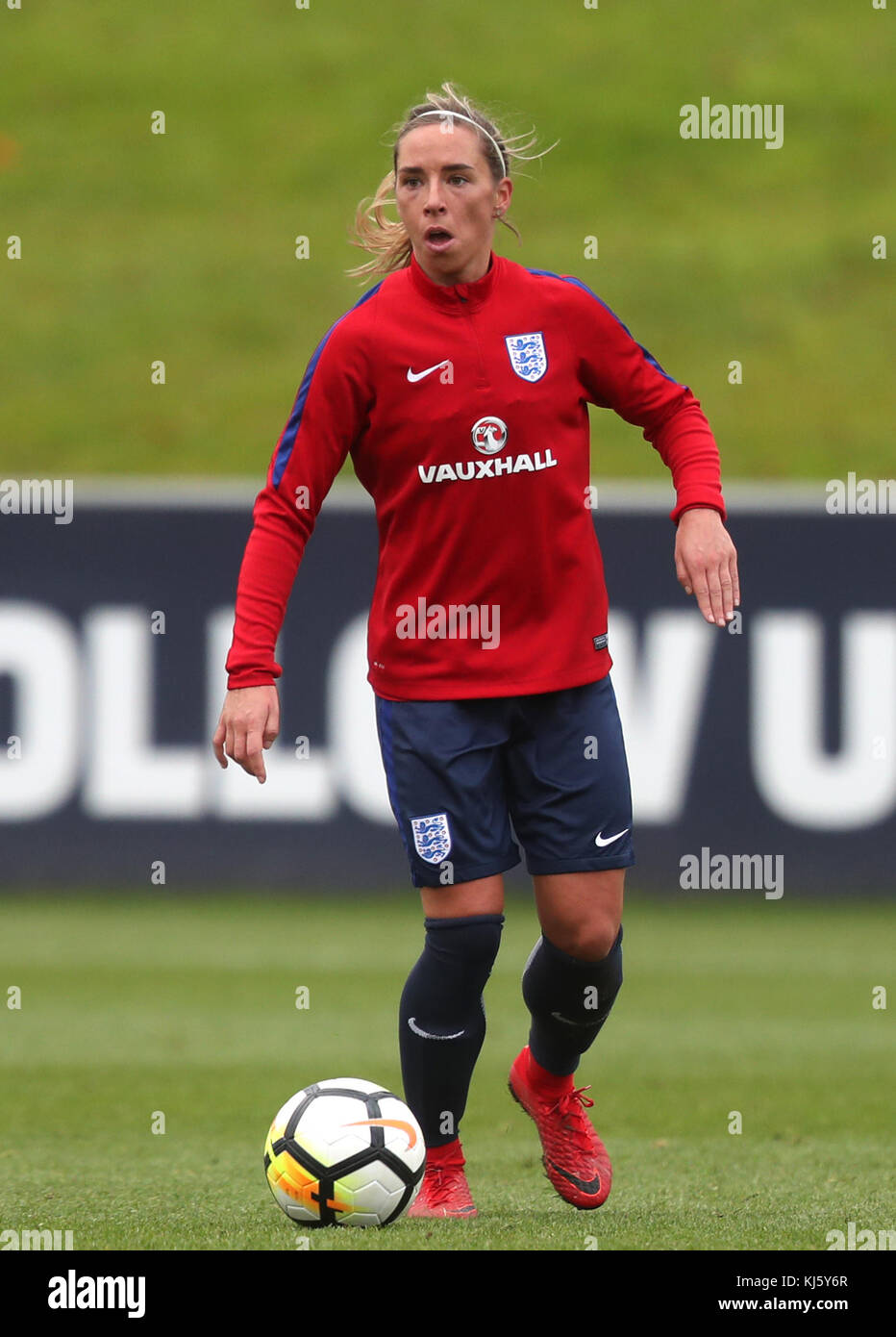 England's Jordan Nobbs during the training session at St George's Park ...