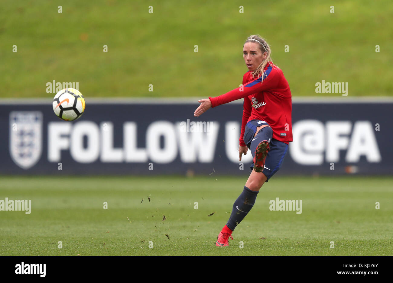 England's Jordan Nobbs during the training session at St George's Park ...