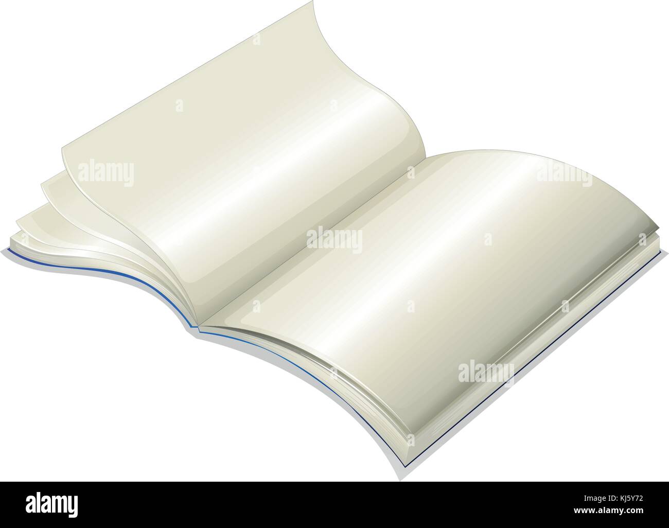 Illustration of an empty notebook on a white background Stock Vector ...