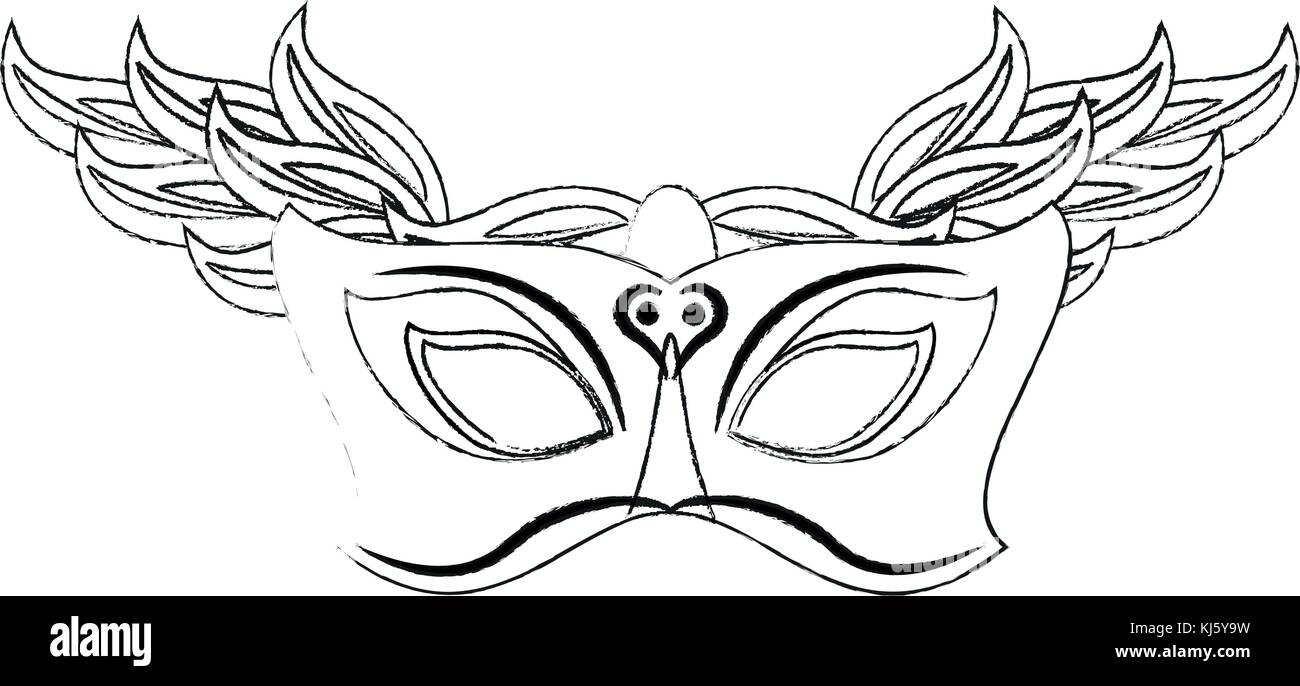 Blue black carnival mask Stock Vector Images - Alamy