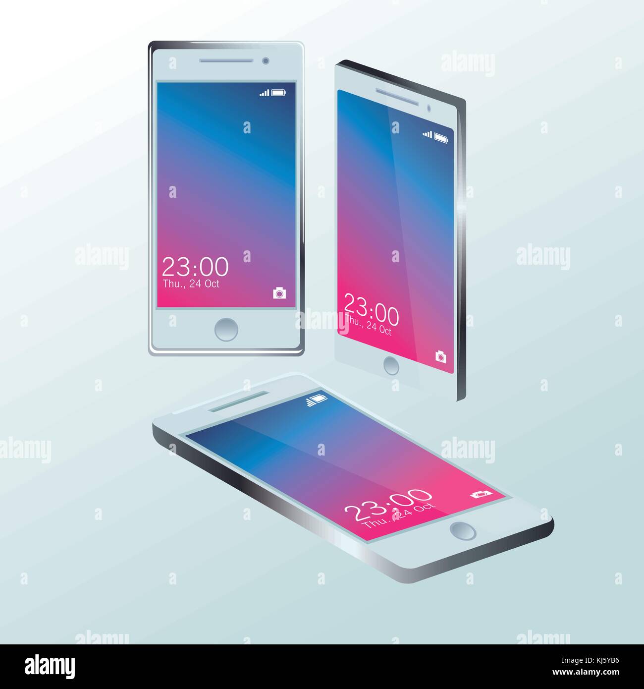 Small mobile phones Stock Vector Images - Alamy