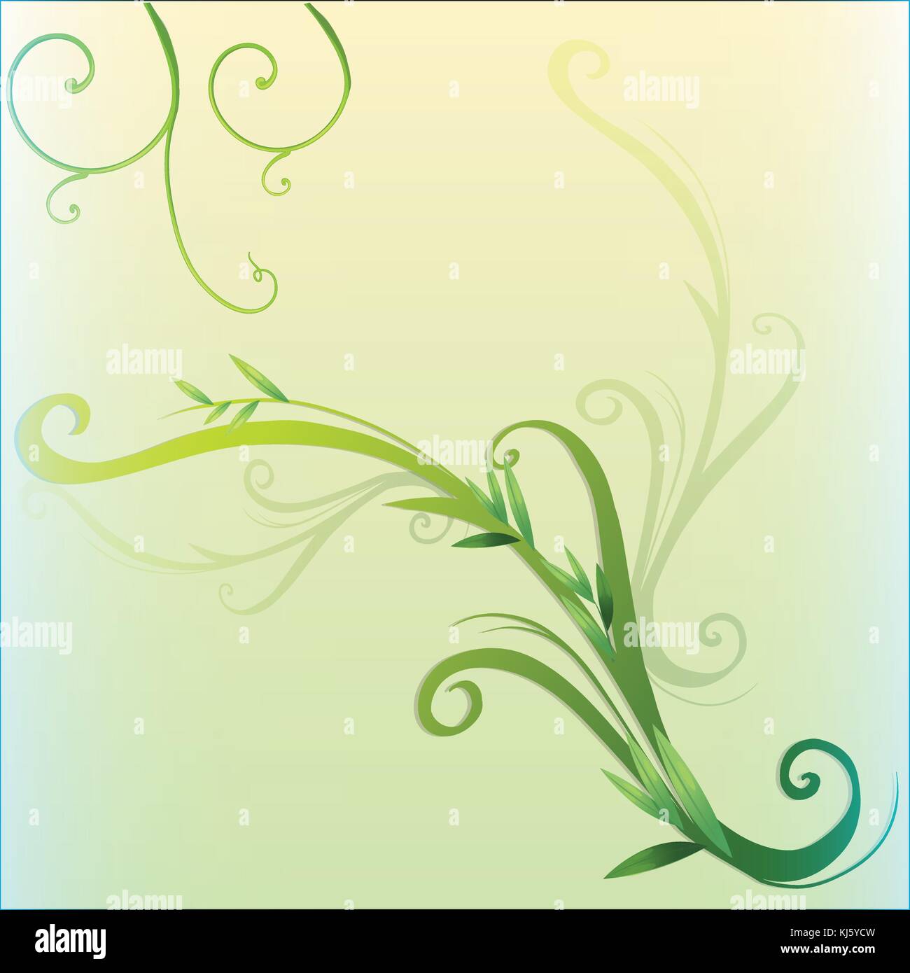 Illustration of a green vine leaf border design Stock Vector Image ...
