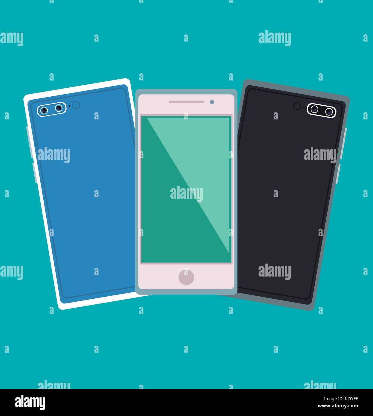 Smartphones Mobile technology Stock Vector Image & Art - Alamy