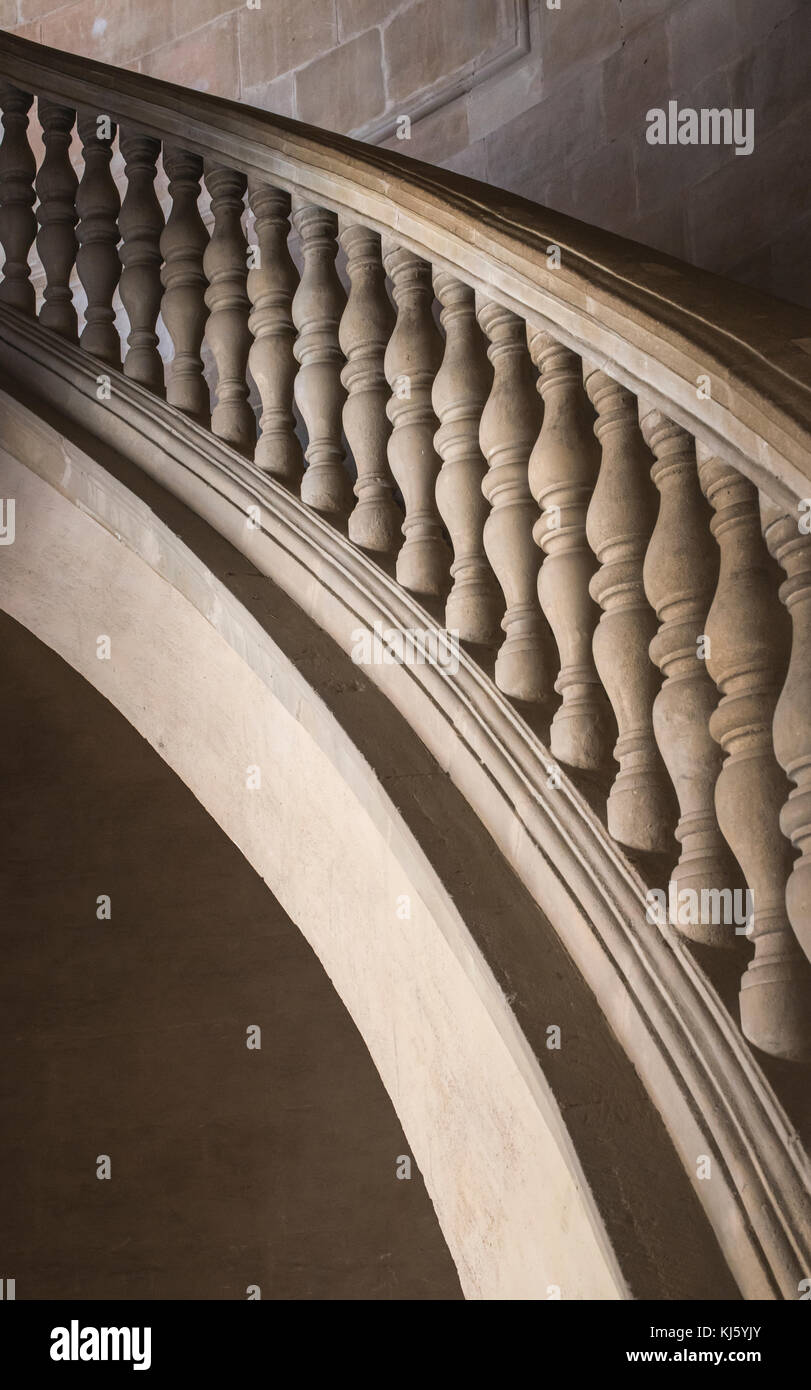 Vintage stone stairs railing Stock Photo - Alamy