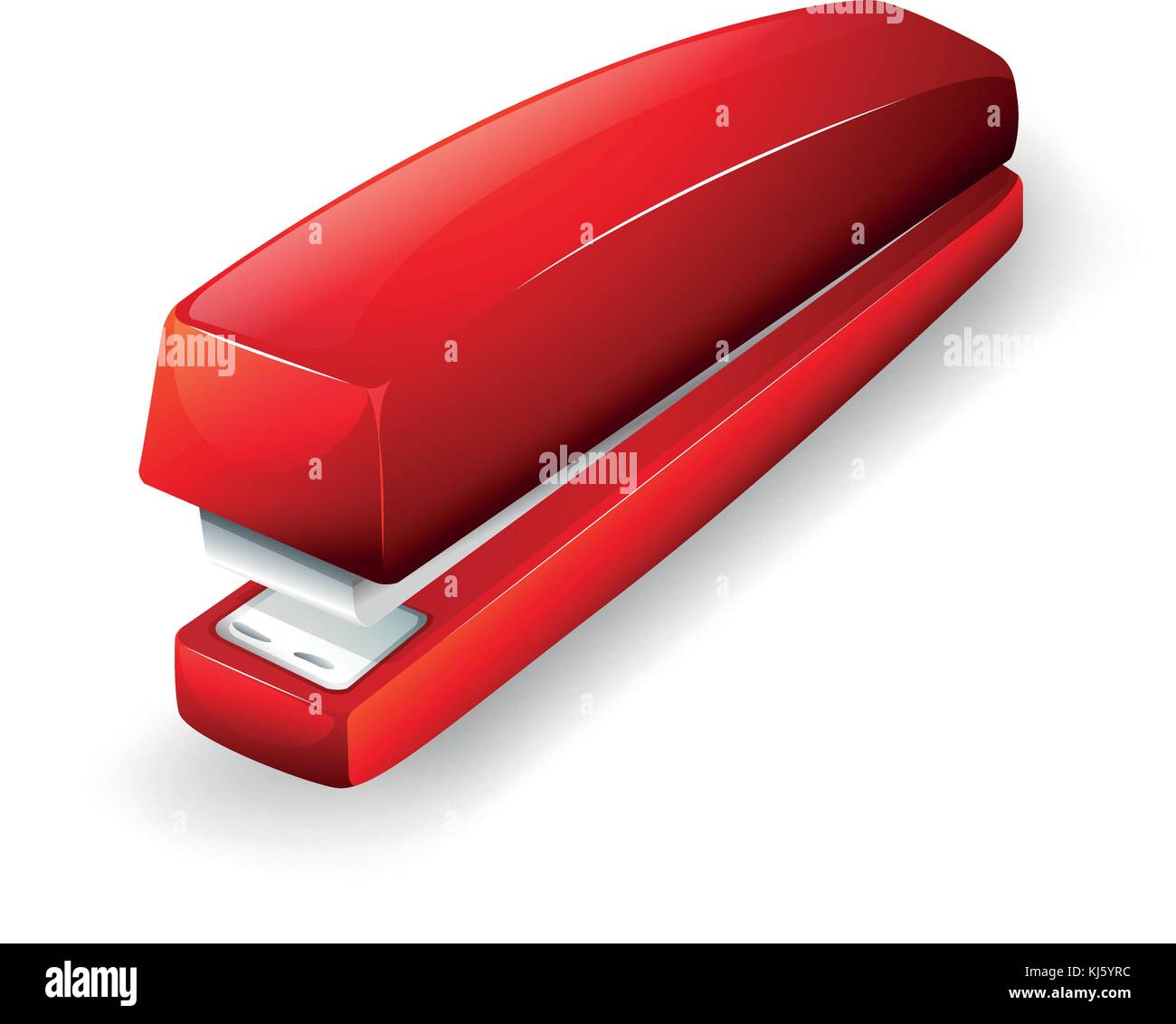 Illustration of a red stapler on a white background Stock Vector Image ...