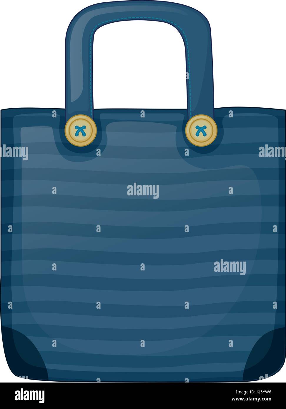 Illustration of a dark blue stripe bag on a white background Stock ...