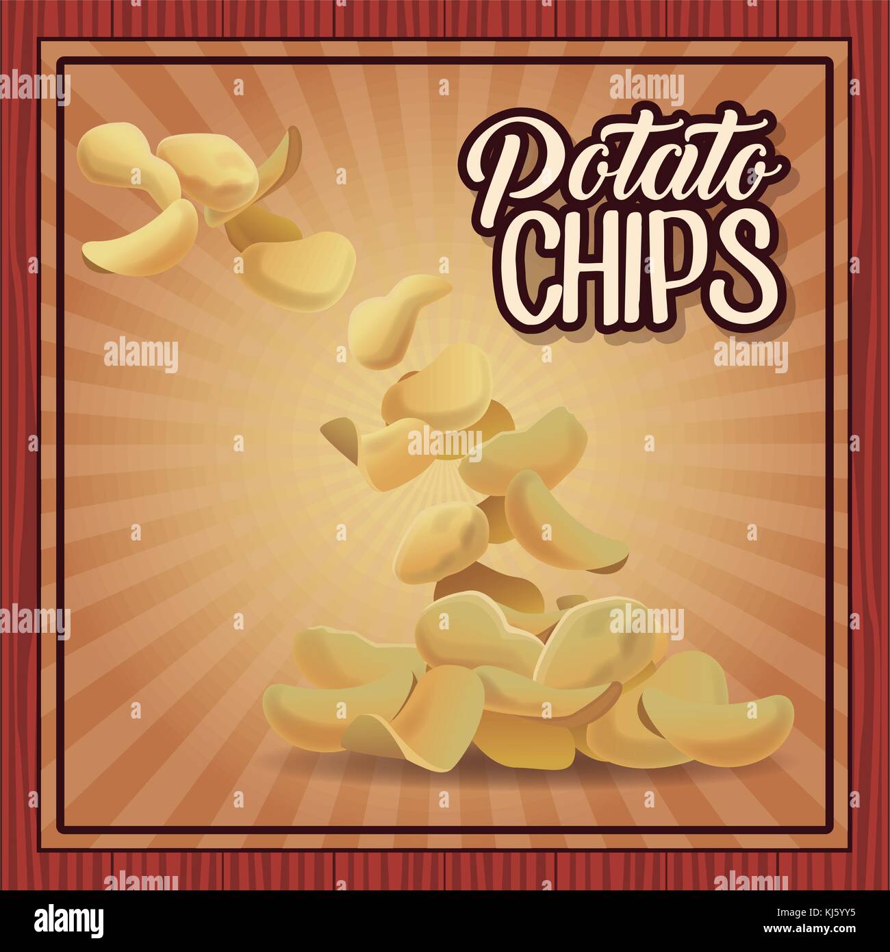 Potato chips frame Stock Vector Image & Art - Alamy