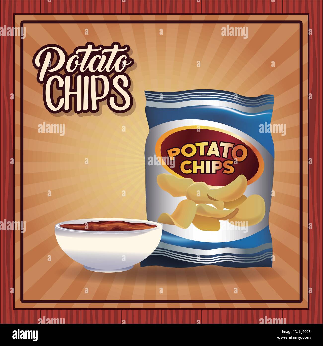 Junk food background frame Stock Vector Images - Alamy