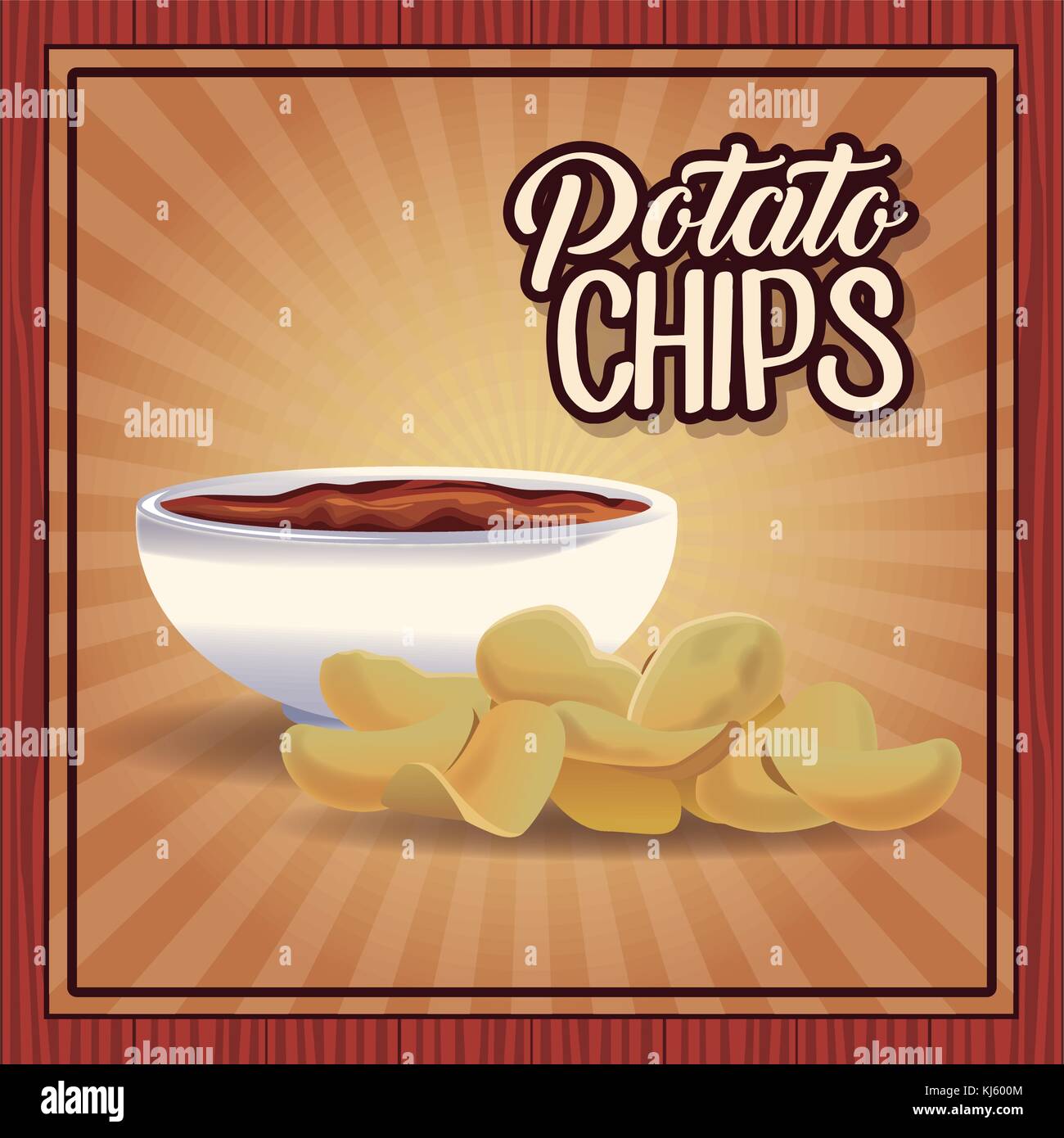 Potato chips frame Stock Vector Image & Art - Alamy