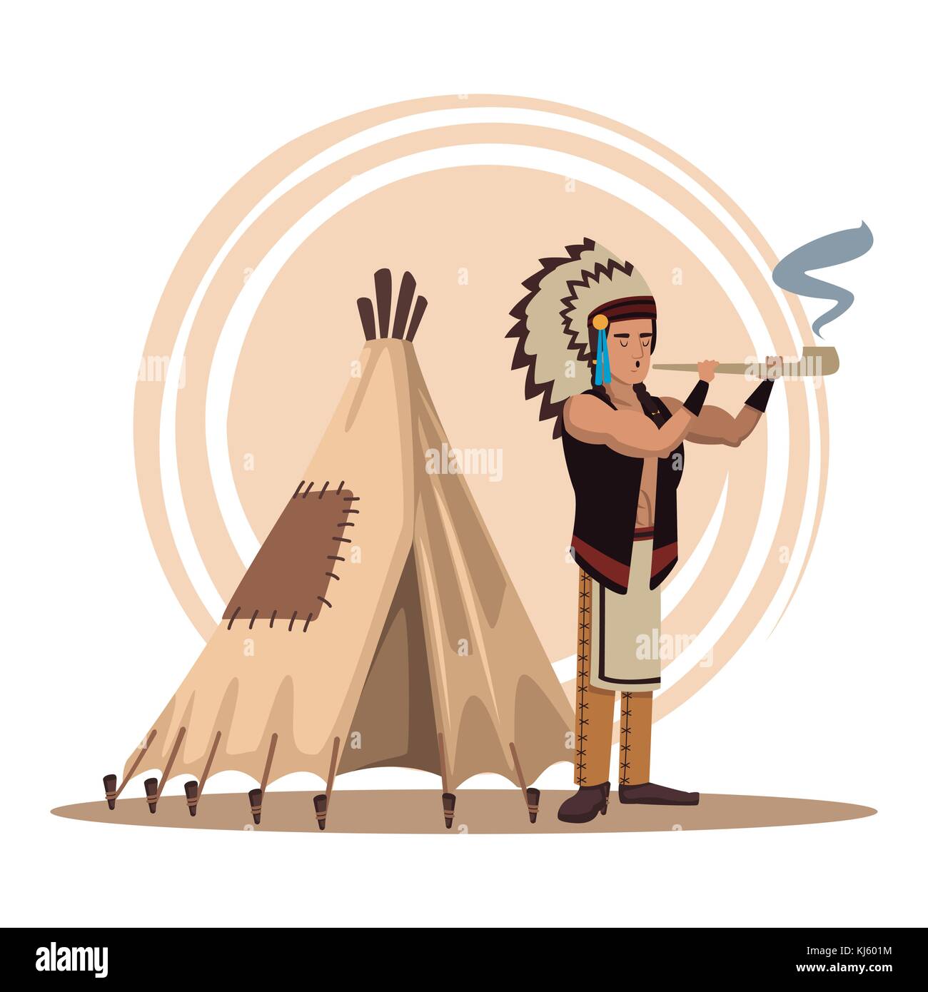 American indians cartoon Stock Vector Image & Art - Alamy