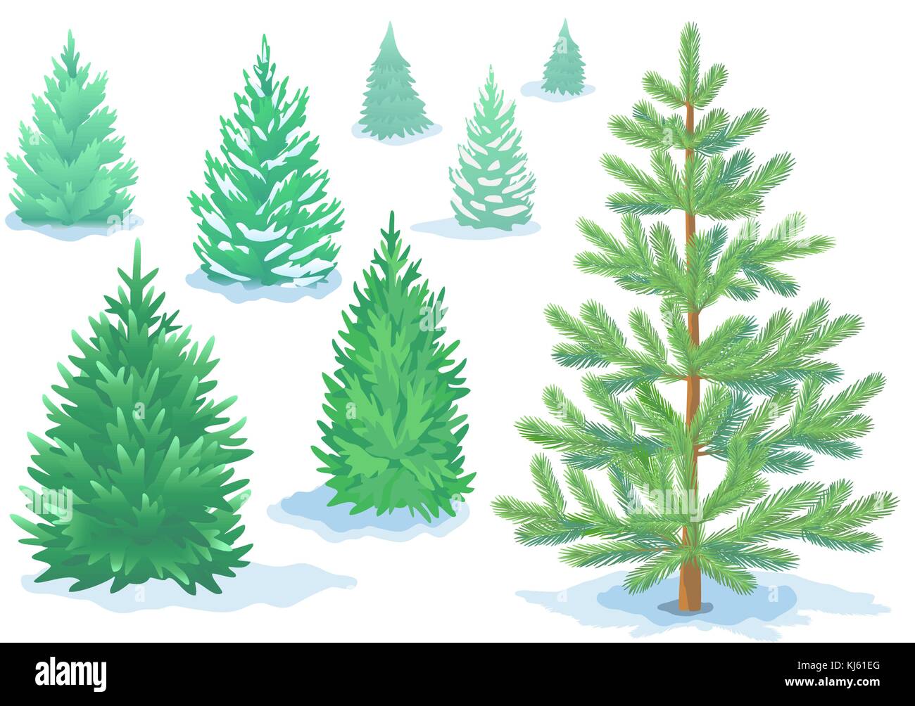 Silhouette fir trees Stock Vector Images - Alamy