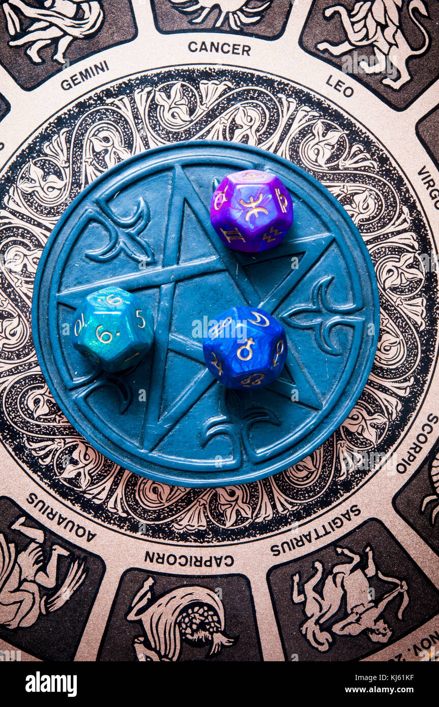 esoteric objects for divination Stock Photo - Alamy