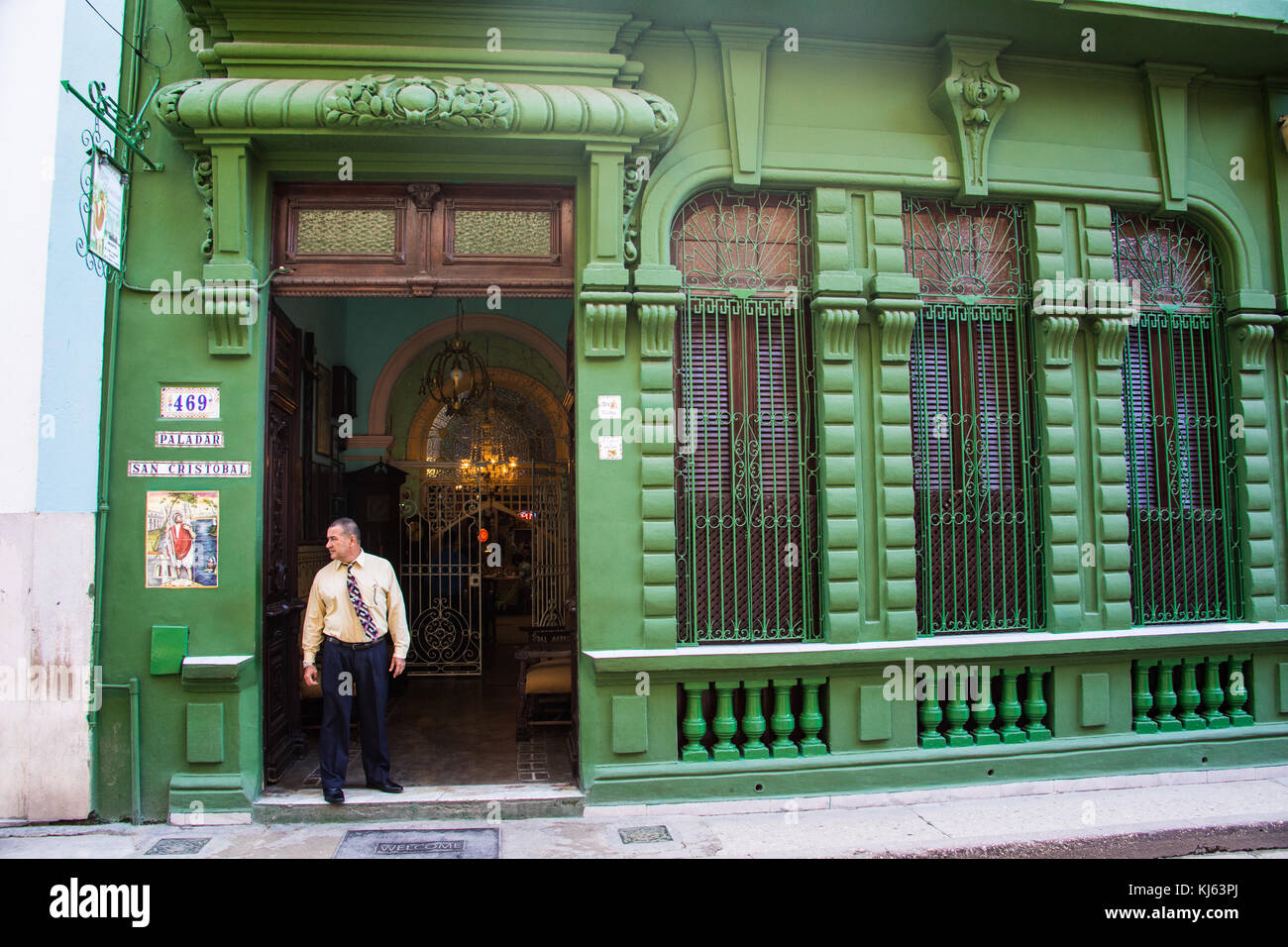 The famous Paladar San Cristobal restaurant, Havana, Cuba Stock Photo ...