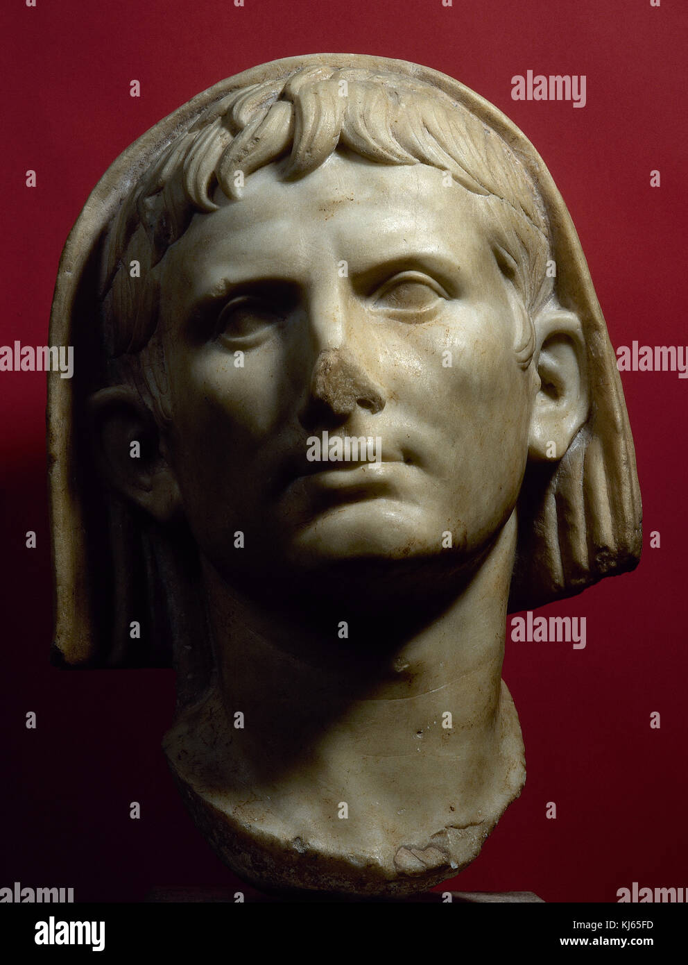 Augustus (63BC-14AD). 1st Roman Emperor. Julio-Claudian dyansty. Veiled ...