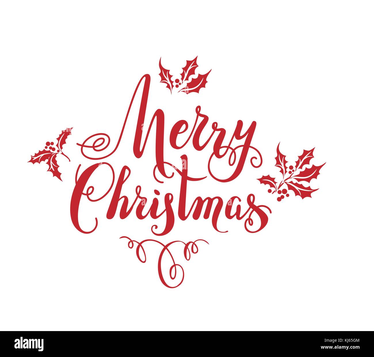 Red Christmas lettering Stock Vector Image & Art - Alamy
