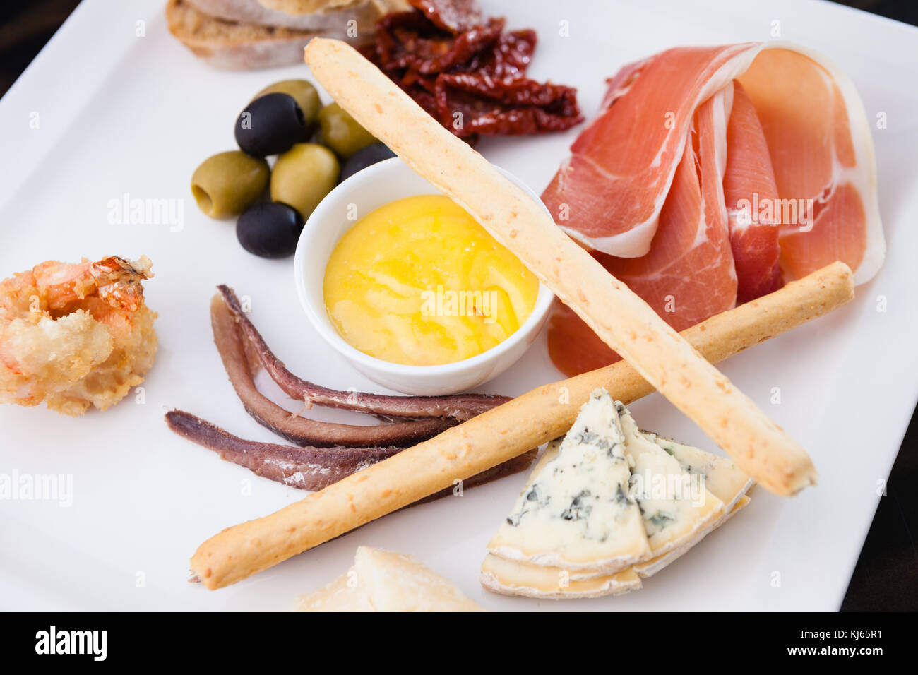 Tapas platter variety cheeses hi-res stock photography and images - Alamy