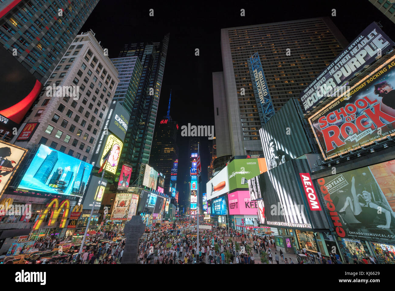 Times Square at night Stock Photo - Alamy
