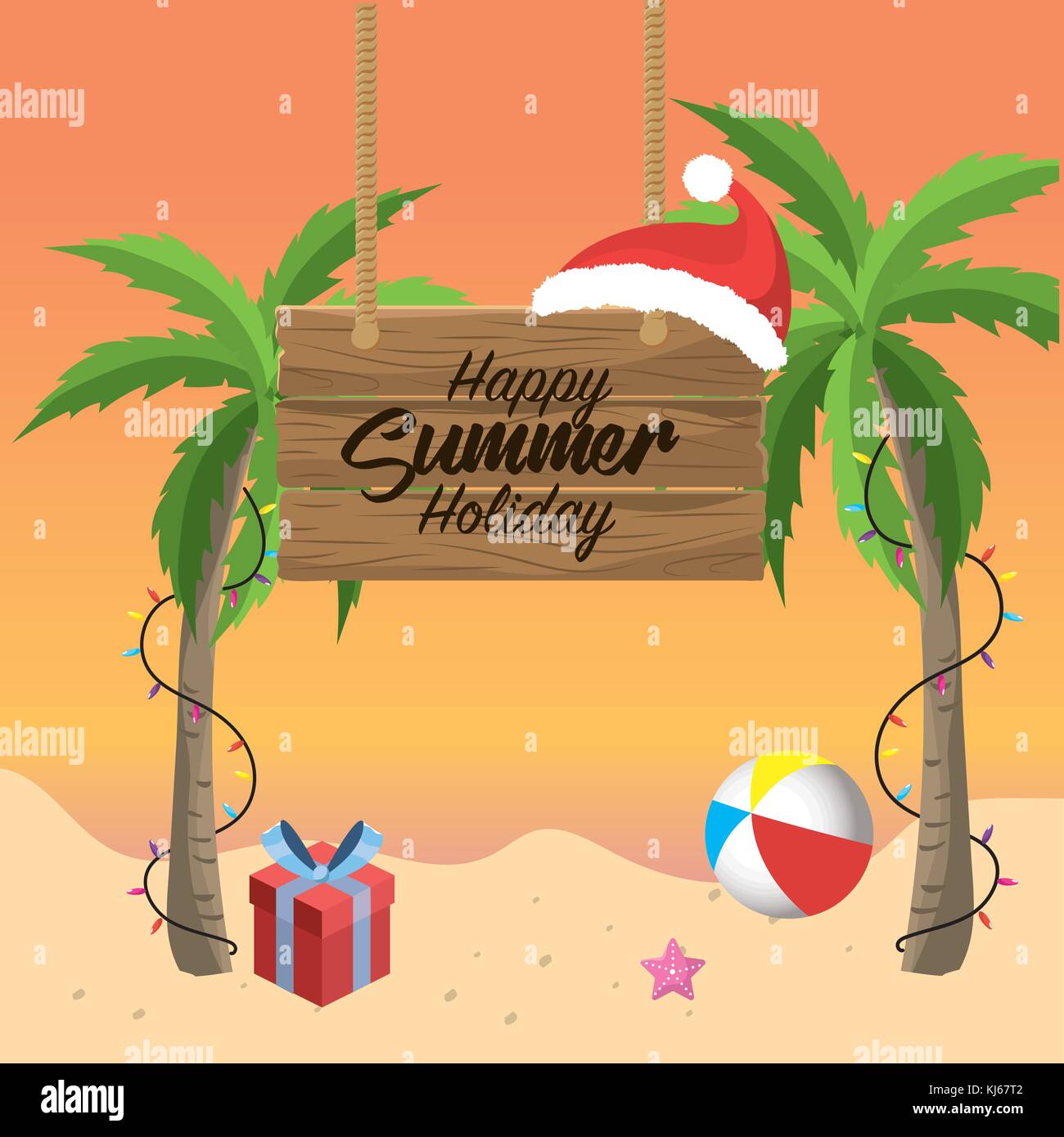summer merry christmas holidays vacation Stock Vector Image & Art - Alamy