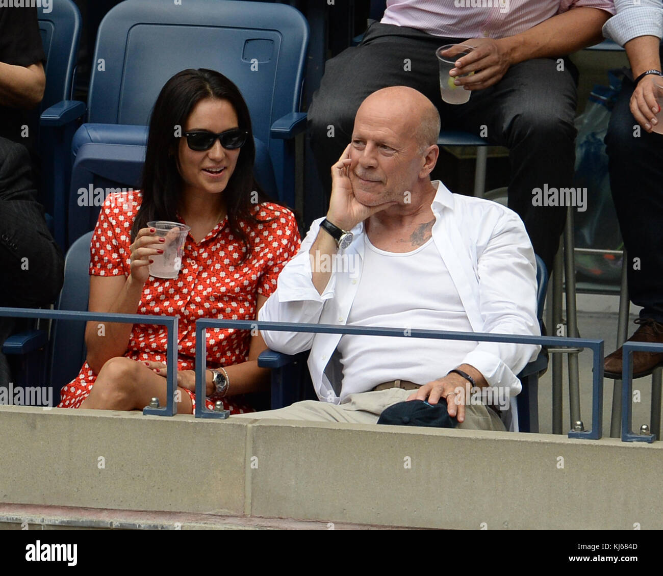 NEW YORK, NY - SEPTEMBER 09: Bruce Willis, Emma Heming on Day Twelve of ...