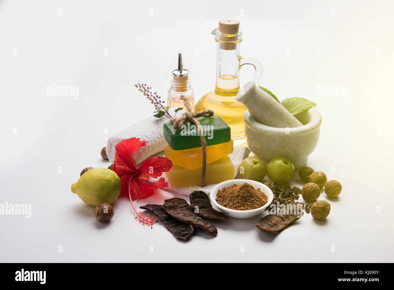 Indian Ayurvedic Soap or Handmade bath-soap with Herbs like shikakai ...