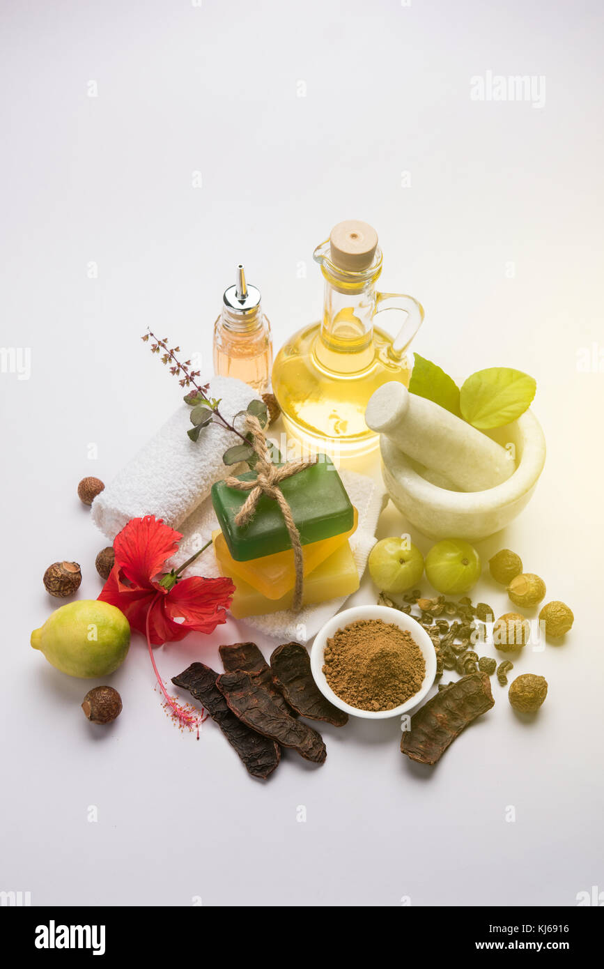 Indian Ayurvedic Soap or Handmade bath-soap with Herbs like shikakai ...