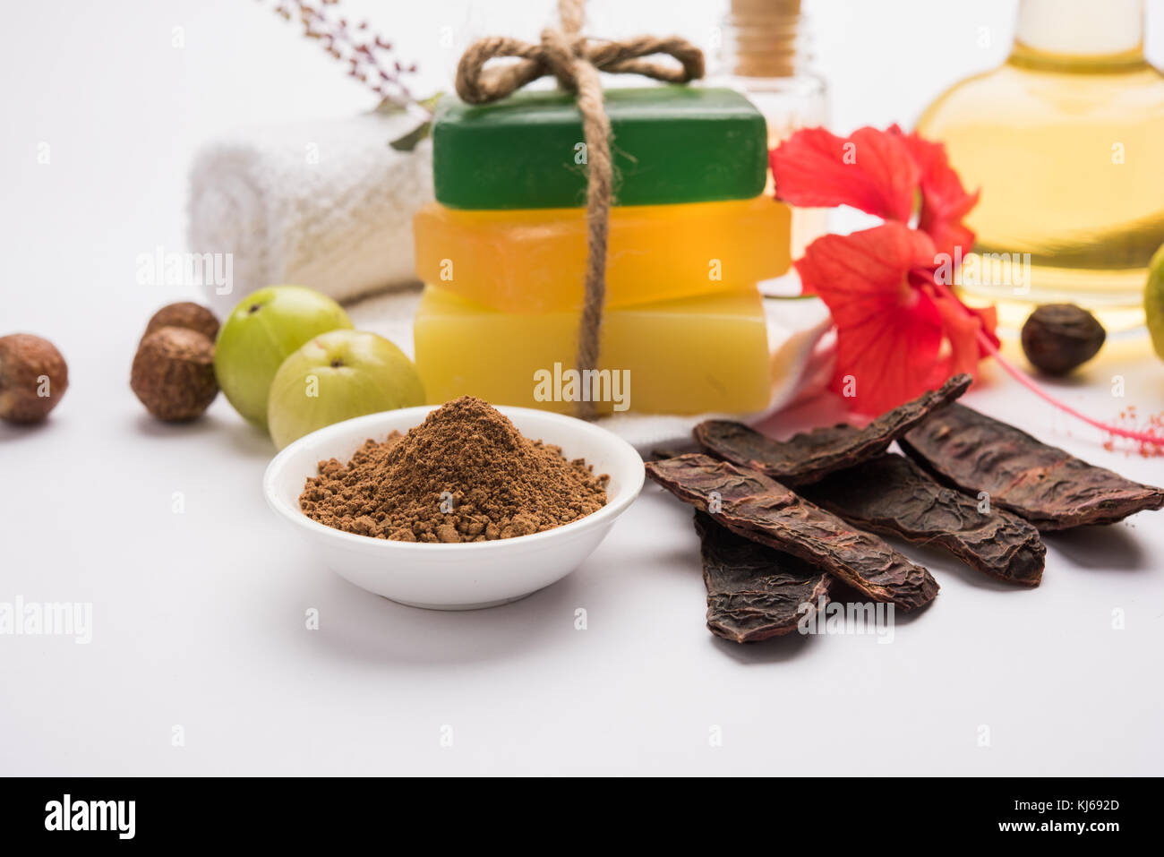 Indian Ayurvedic Soap or Handmade bath-soap with Herbs like shikakai ...