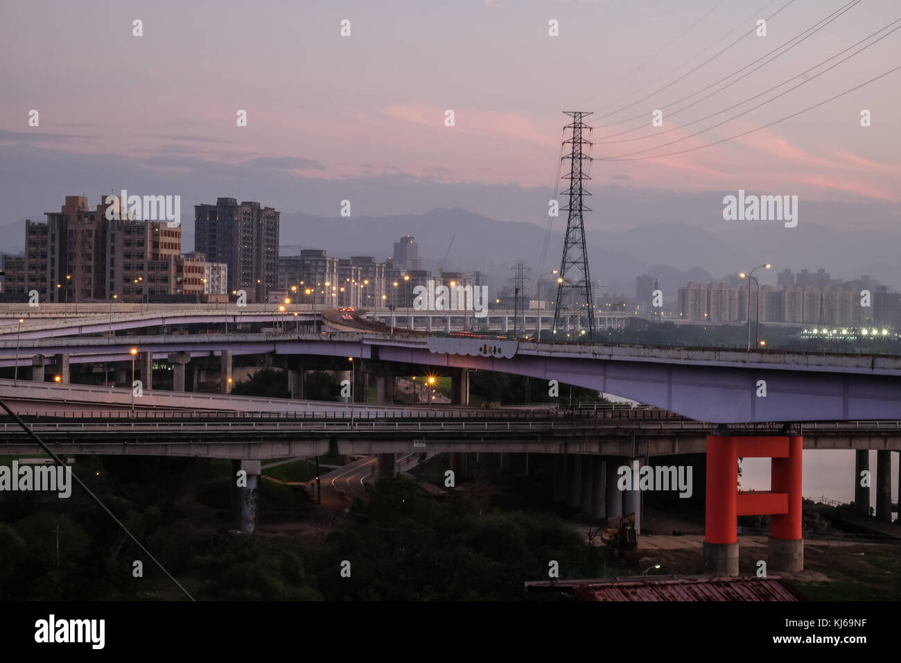 Taipei at sunset, Taiwan Stock Photo - Alamy