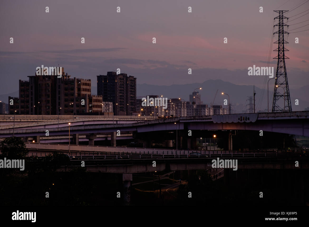 Taipei at sunset, Taiwan Stock Photo - Alamy