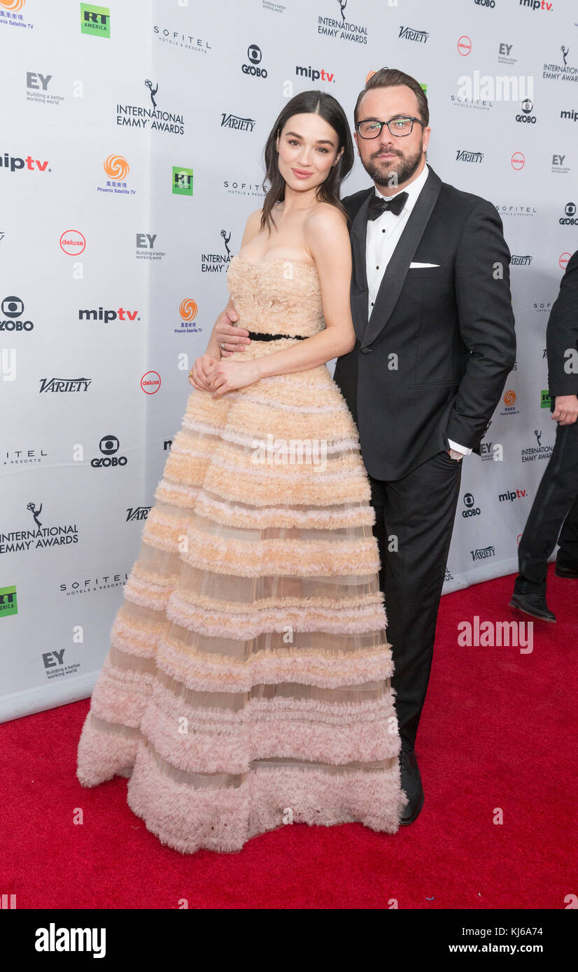 Crystal Reed (L) wearing dress by J Mendel attends 2017 International ...