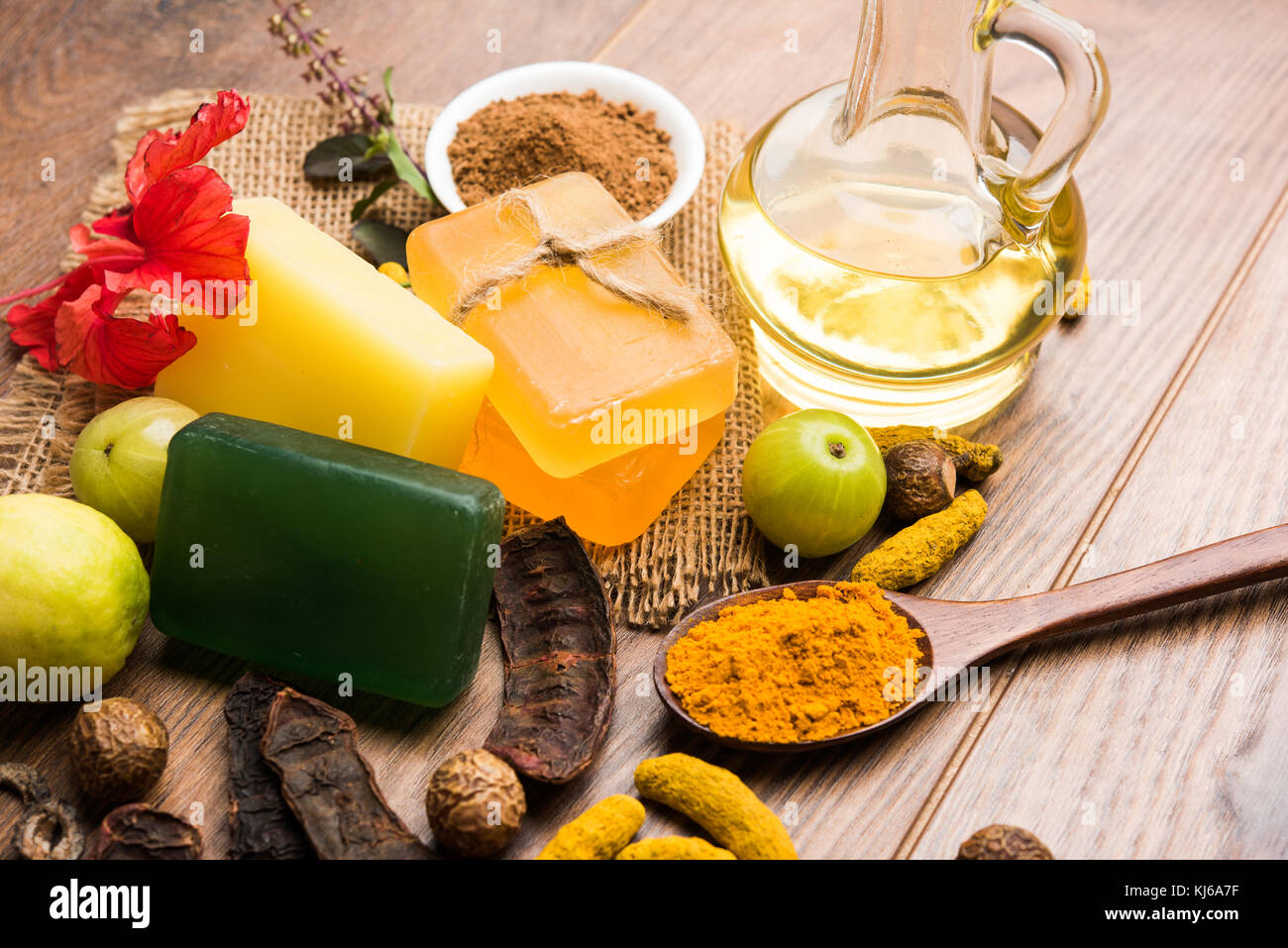 Indian Ayurvedic Soap or Handmade bath-soap with Herbs like shikakai ...