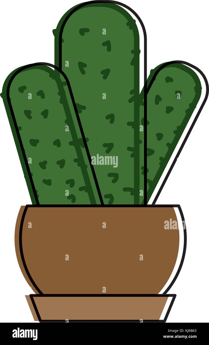 Cactus of plant desert and nature theme Isolated design Vector ...