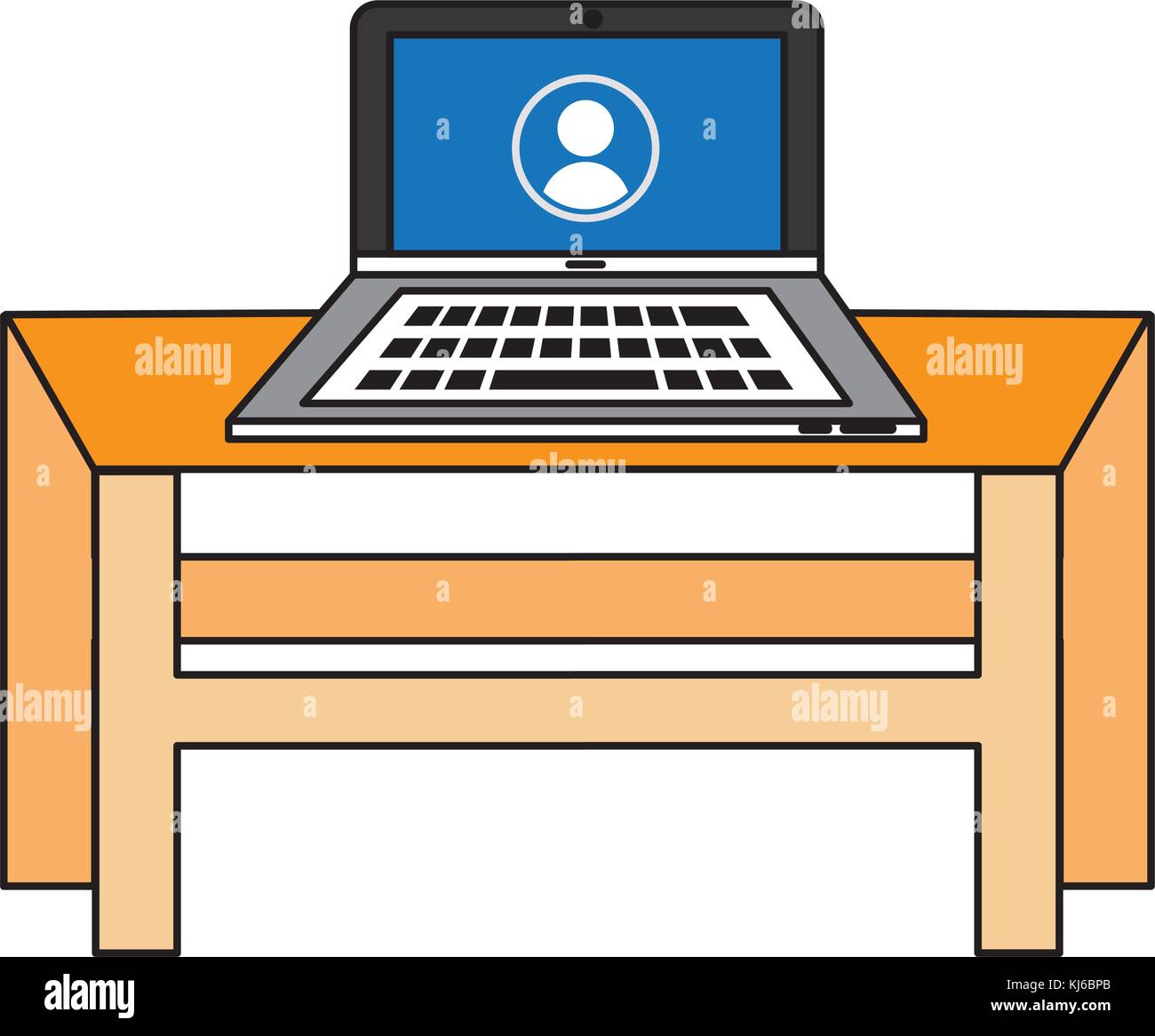 Desk of table wood home and furniture theme Isolated design Vector ...