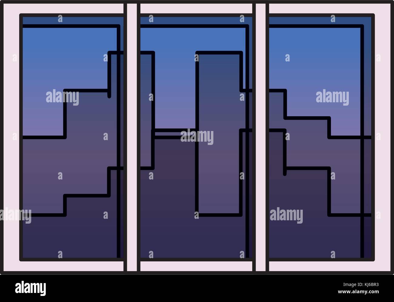 Window of interior home house and view theme Isolated design Vector ...