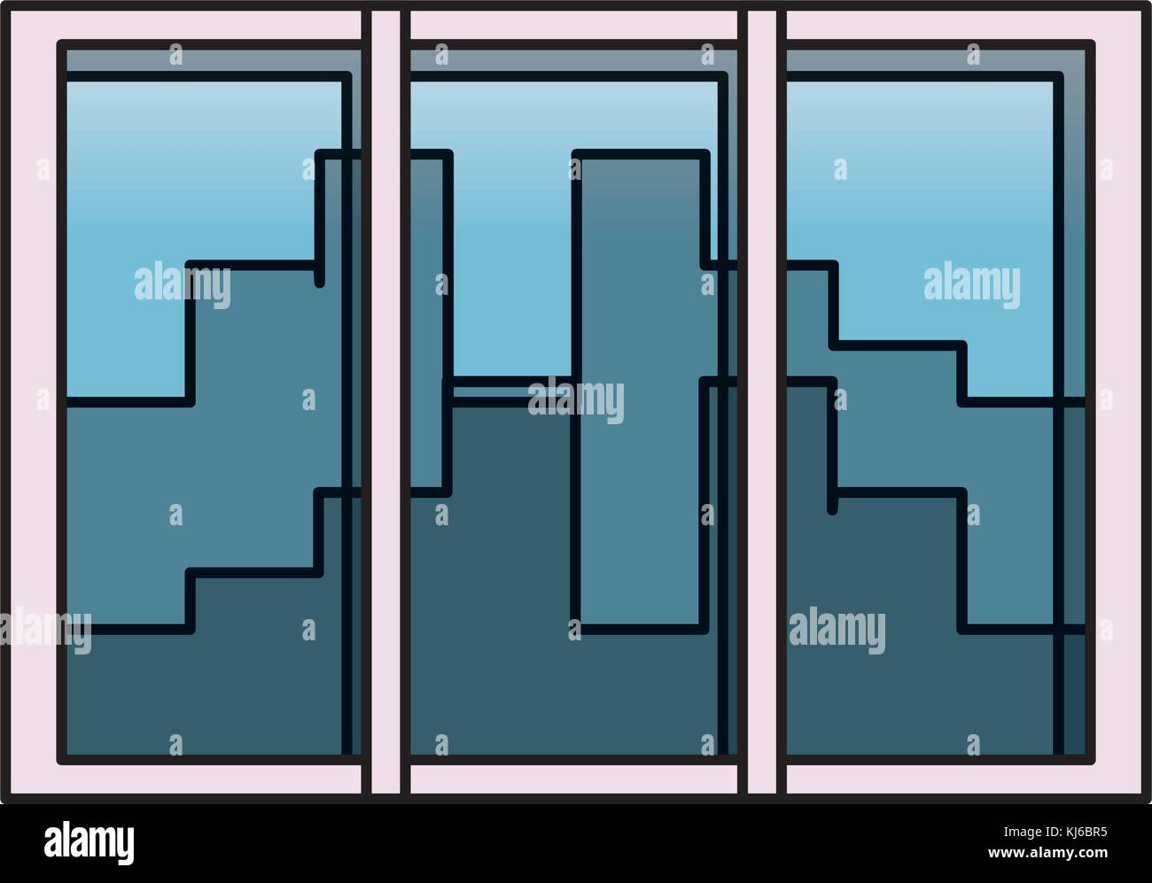 Window of interior home house and view theme Isolated design Vector ...