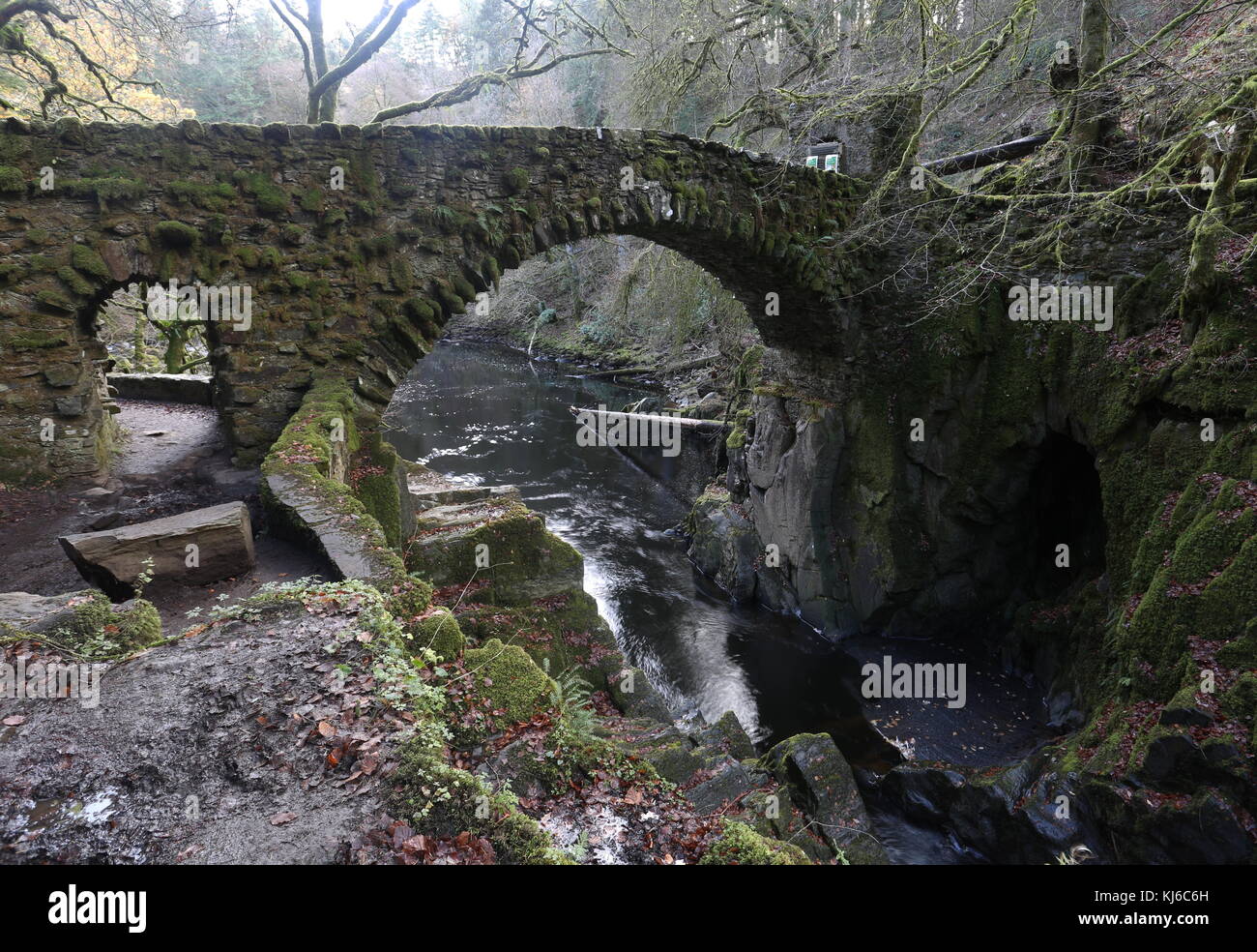 Bridge over River Braan The Hermitage Dunkeld Scotland November 2017 ...