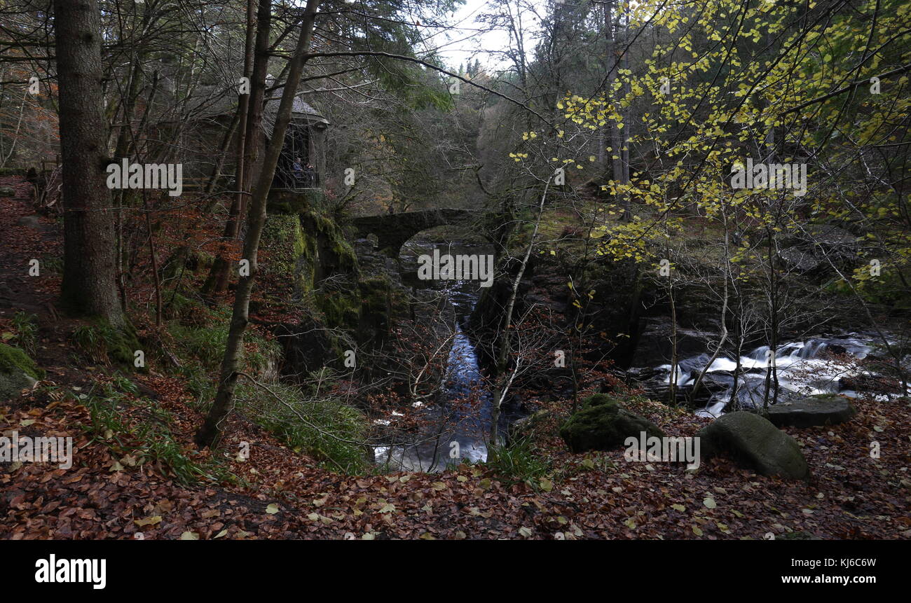Bridge over River Braan The Hermitage Dunkeld Scotland November 2017 ...