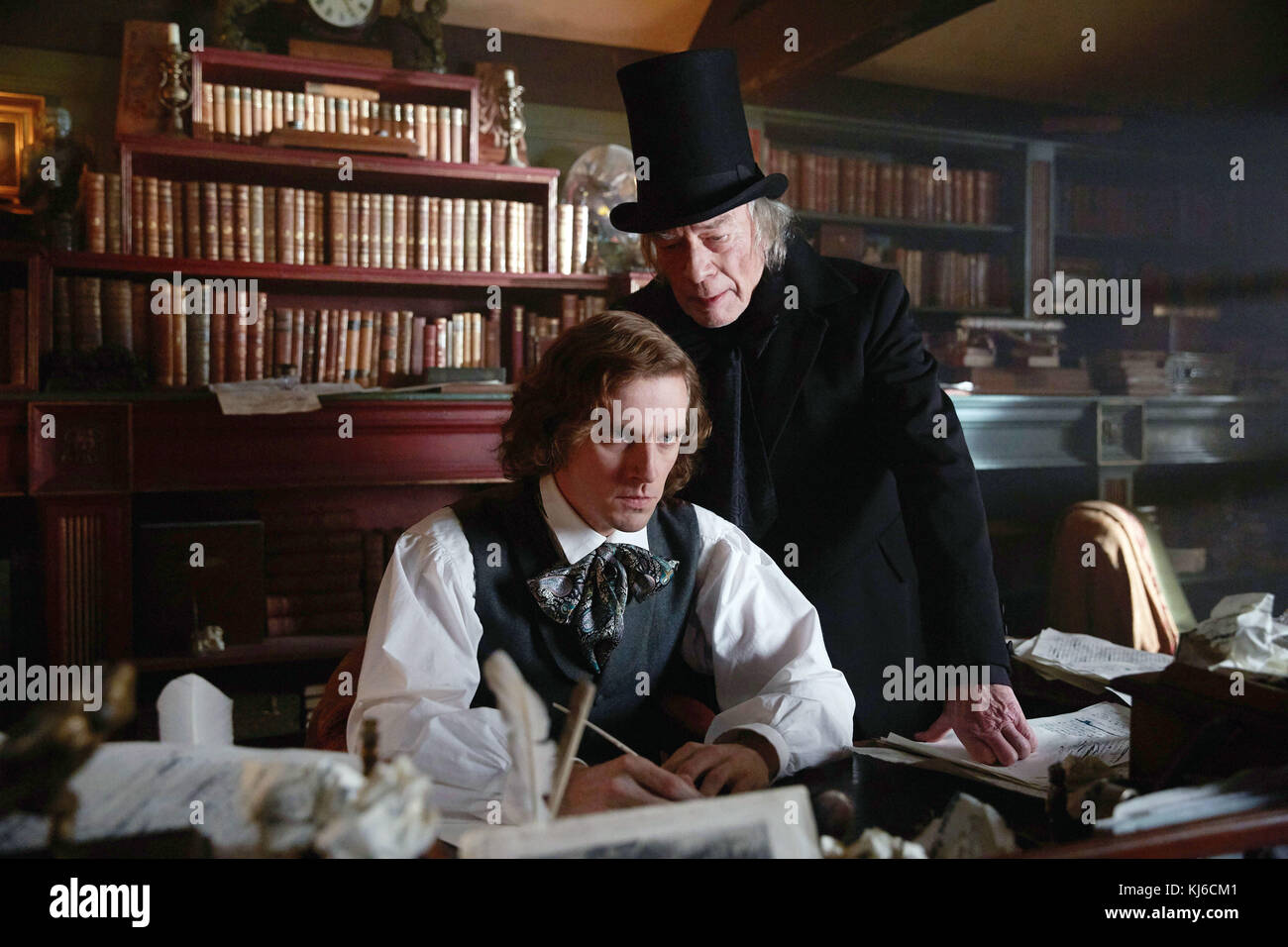 THE MAN WHO INVENTED CHRISTMAS, from left: Dan Stevens as Charles ...