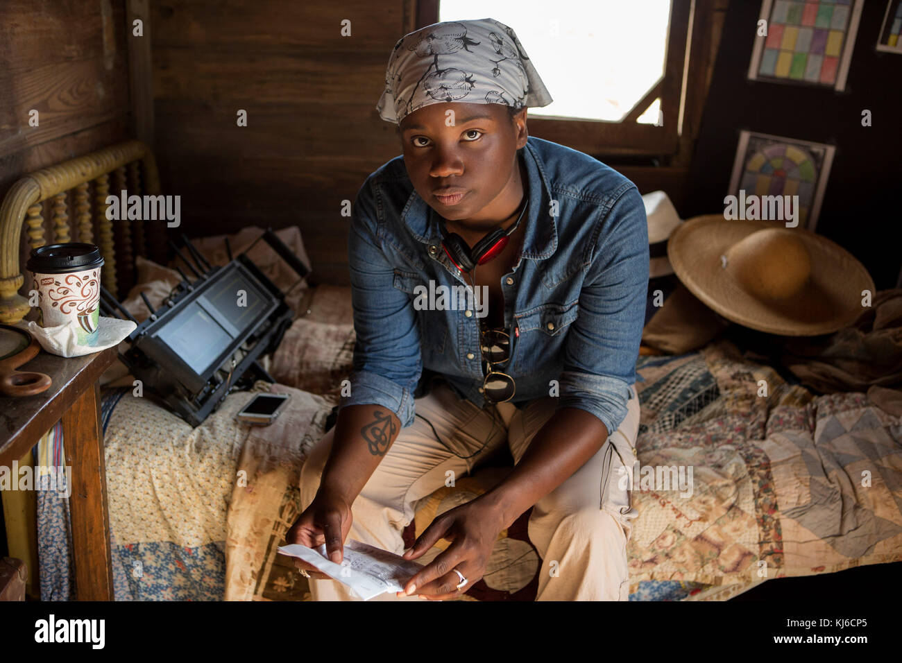 MUDBOUND, from left: Director Dee Rees on set, 2017. ph: Steve Dietl ...