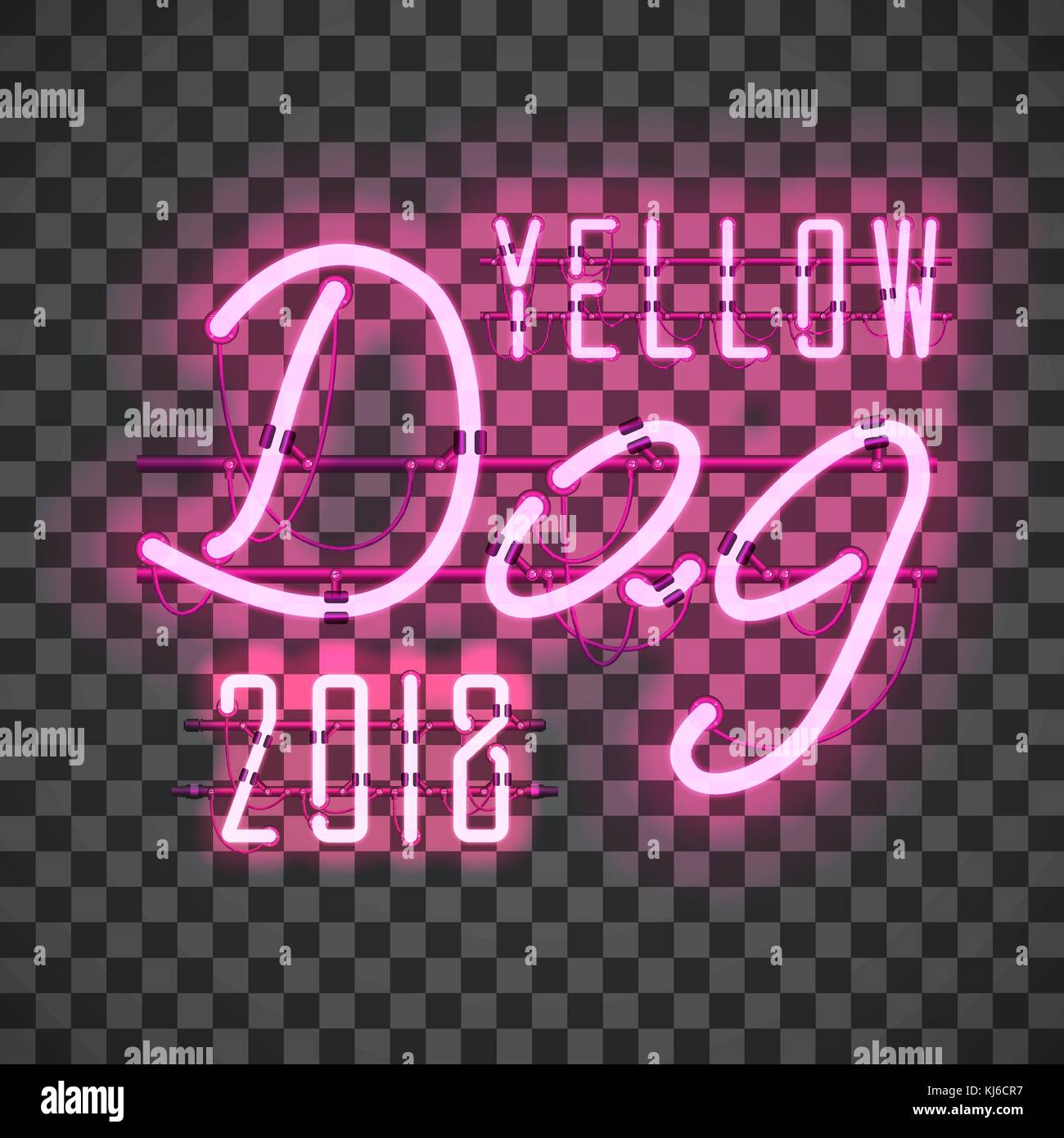 Glowing Red Neon sign 2018 Stock Vector Image & Art - Alamy