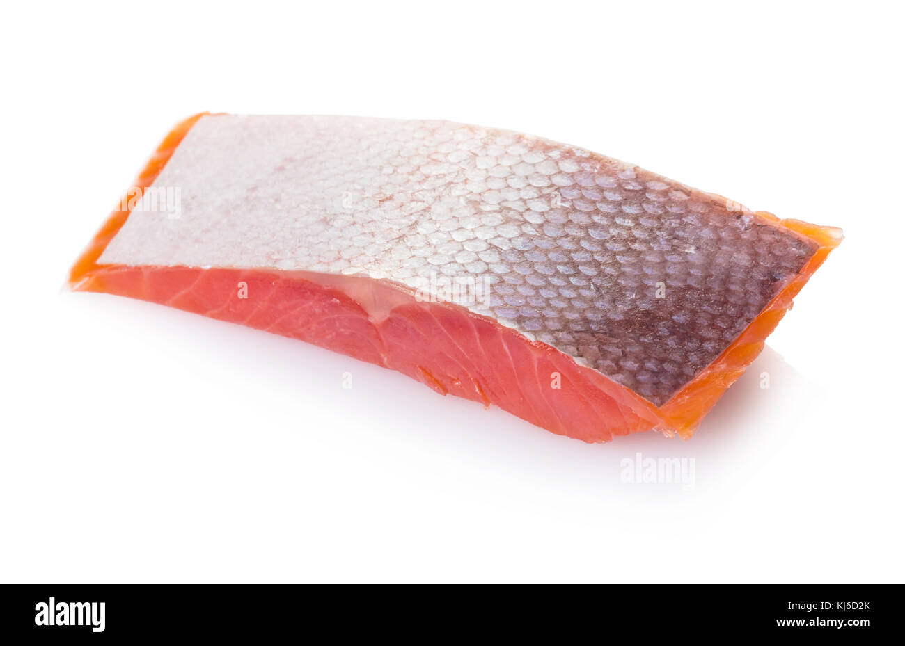 piece of red fish on white isolated background Stock Photo - Alamy