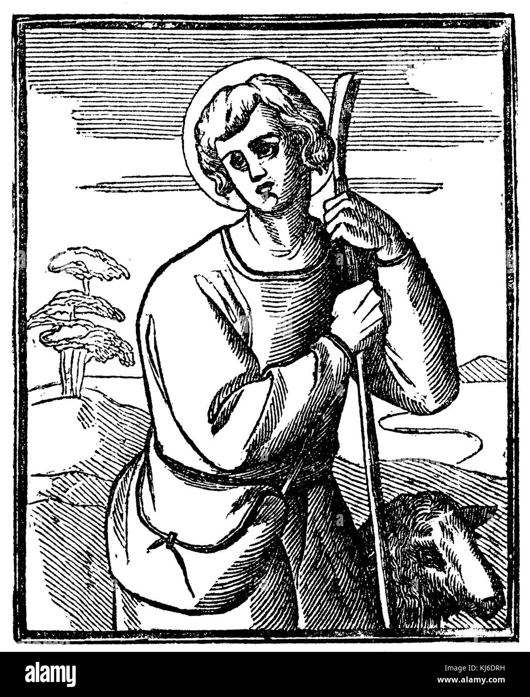 St. Mendelin. Abbot (Hl. Mendelin. Abt Stock Photo - Alamy