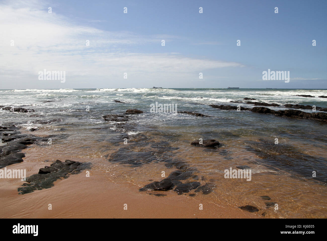 View of the sea from Umhlanga Rocks beach, Umhlanga Rocks, KwaZulu ...