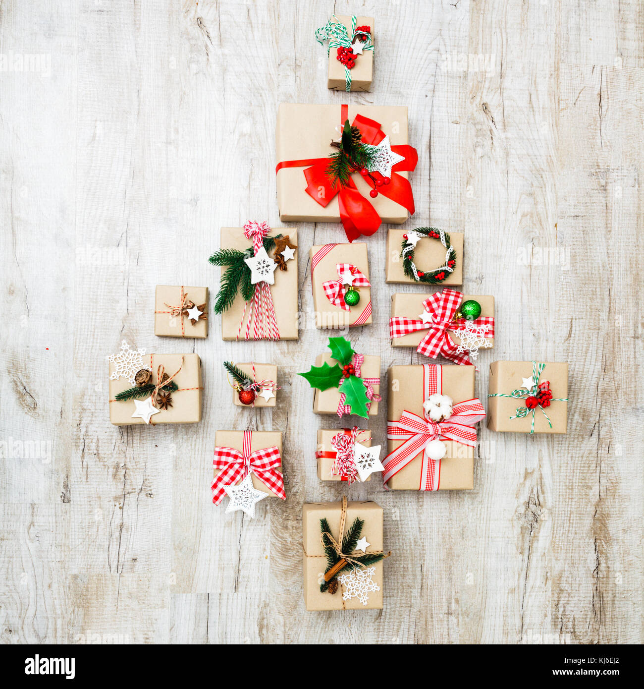 Christmas craft boxes Stock Photo - Alamy