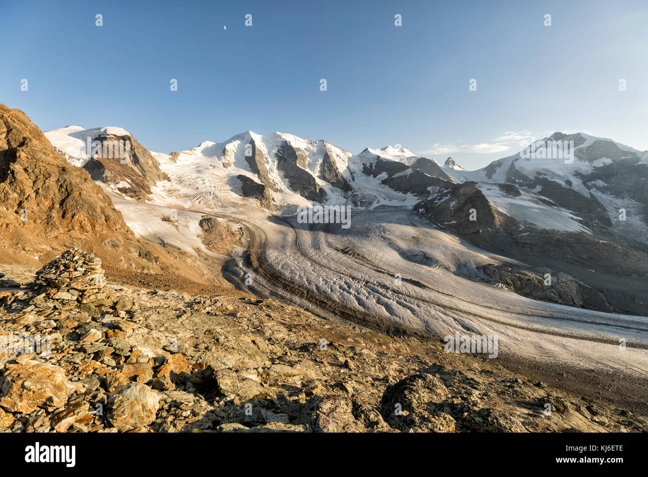 Mountain Range Diavolezza in the Swiss alps, Engadin, Graubunden ...